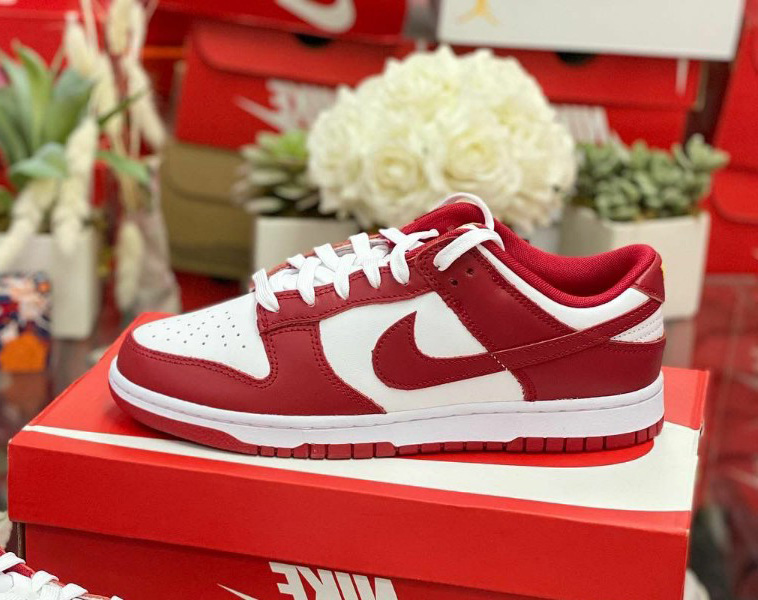 Shop Sleek Fake Nike Dunk Low "Gym Red" Free International Shipping
